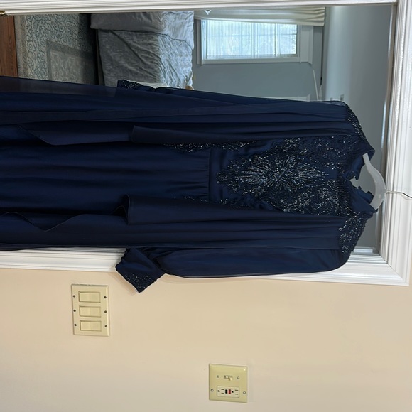 gizemkis | Dresses | Stunning Navy Blue Hijabi Friendly Turkish Dress ...